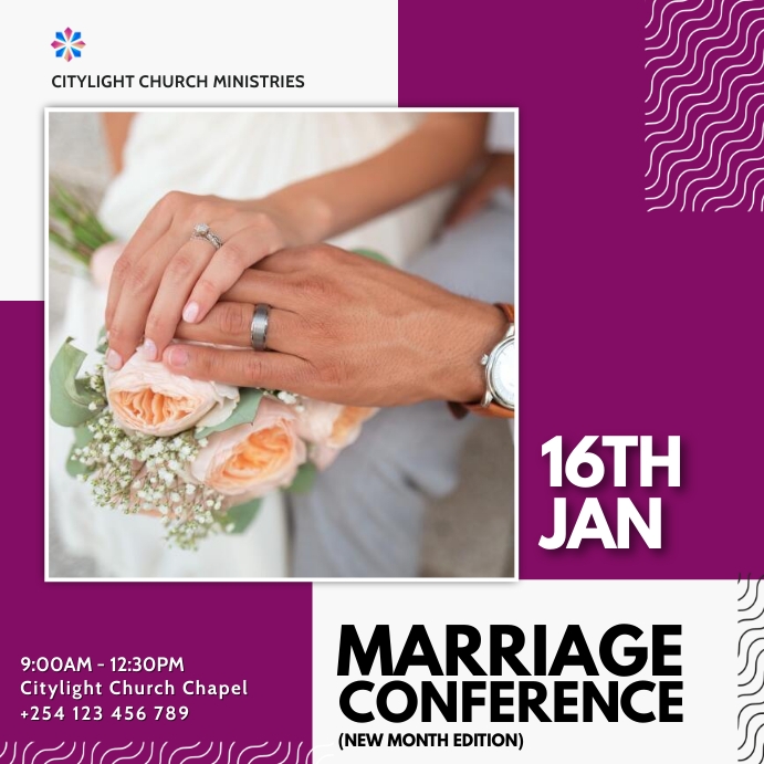 marriage conference church flyer template | PosterMyWall