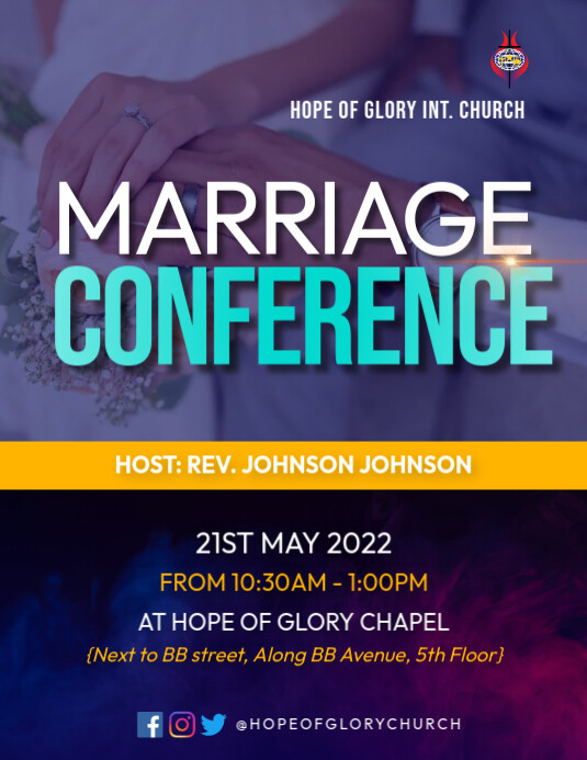 Marriage conference Template | PosterMyWall