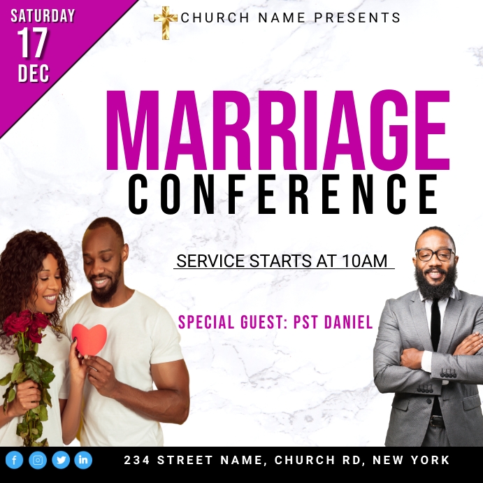 Marriage conference Template | PosterMyWall