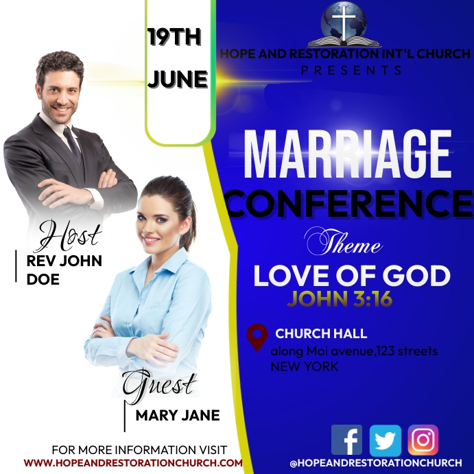 marriage conference Template | PosterMyWall