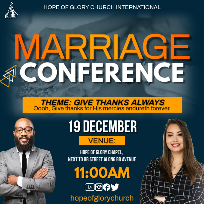 Marriage Conference Template | PosterMyWall