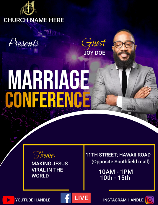 marriage conference Template | PosterMyWall