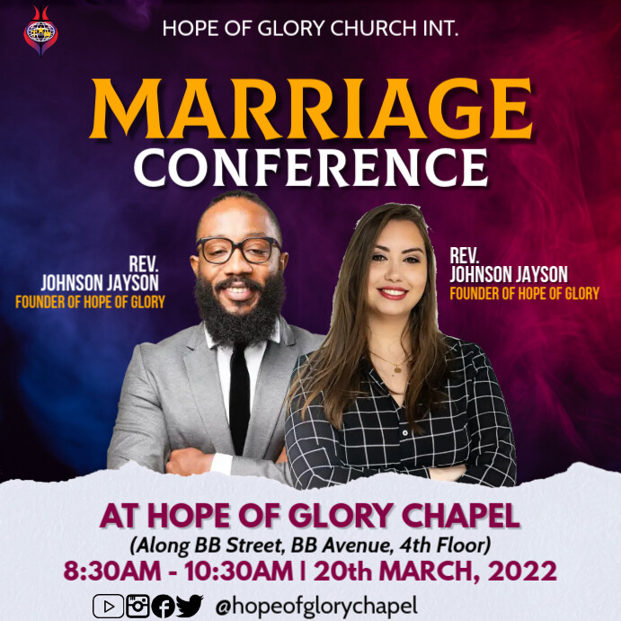 Modèle Conférence sur le Mariage | PosterMyWall