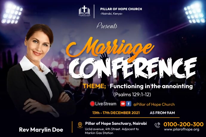 Marriage conference Template | PosterMyWall