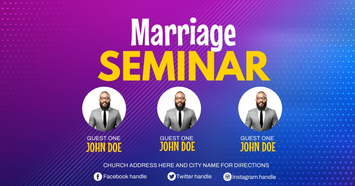 Copy of marriage conference | PosterMyWall