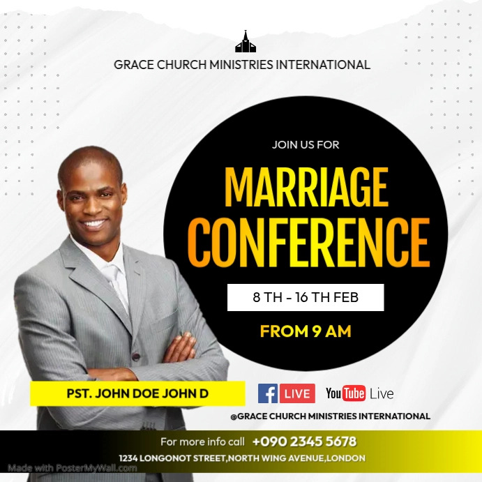 MARRIAGE CONFERENCE FLYER Template | PosterMyWall