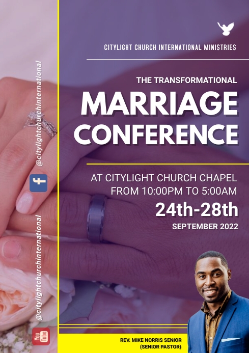 marriage conference flyer template | PosterMyWall