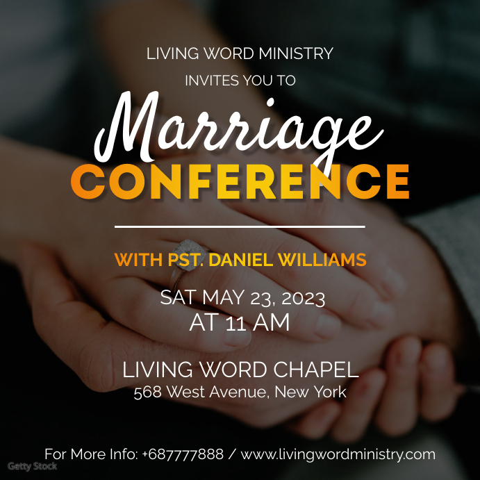 marriage conference poster Template | PosterMyWall