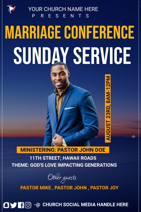 marriage conference sunday service Template | PosterMyWall