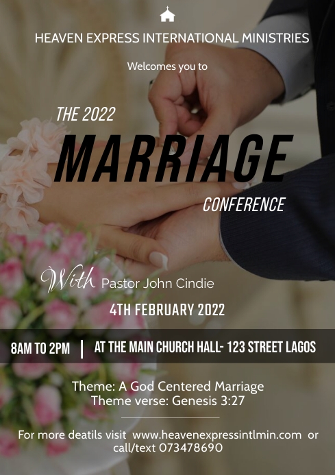 Copy of Marriage conference template | PosterMyWall
