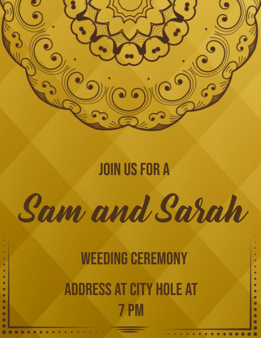 Marriage flyer Template | PosterMyWall