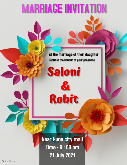Marriage flyer Template | PosterMyWall