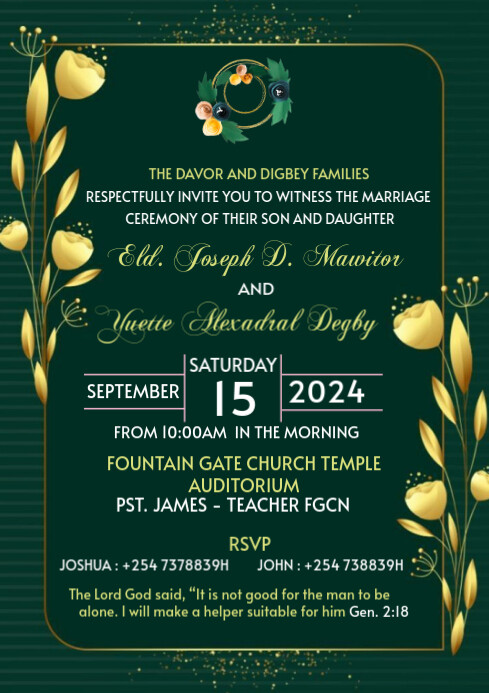 marriage invitation card Template | PosterMyWall