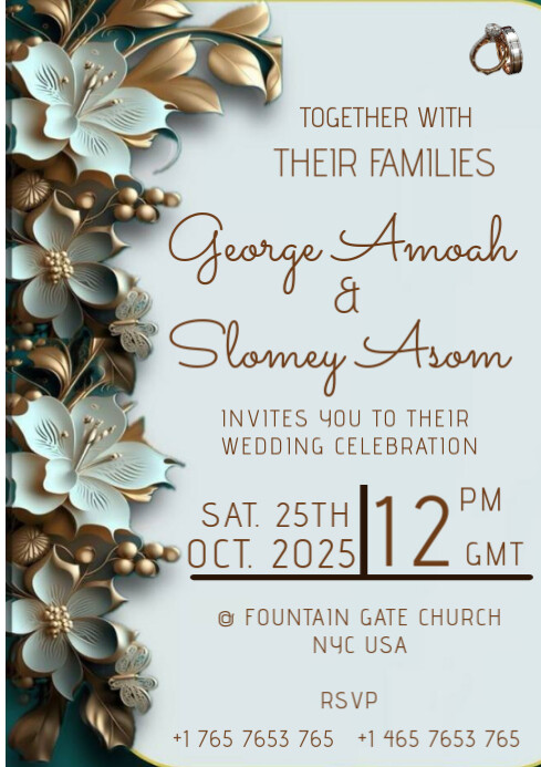 MARRIAGE INVITATION CARD Template | PosterMyWall