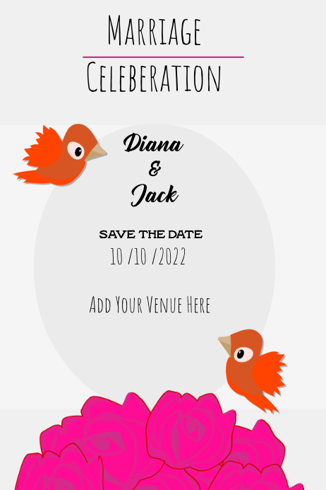 Marriage Invitation Card Template | PosterMyWall