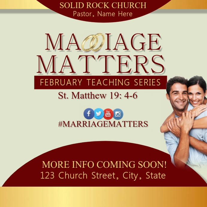 Marriage Matters Template | PosterMyWall