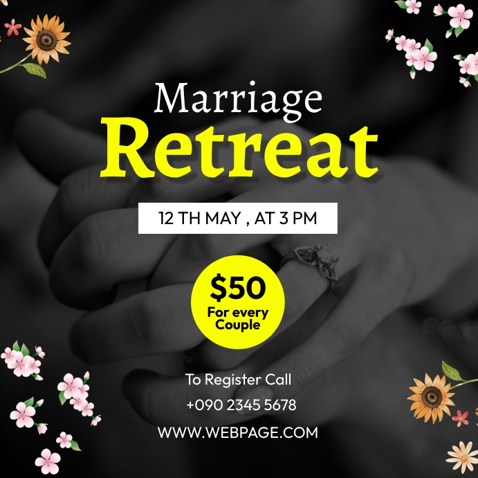 MARRIAGE RETREAT FLYER Template | PosterMyWall