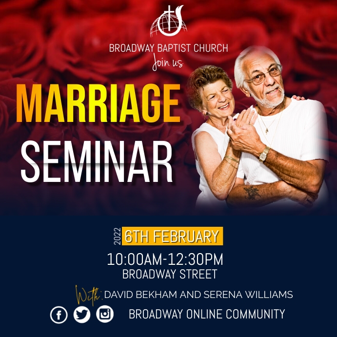 Plantilla de Seminario de Matrimonio | PosterMyWall