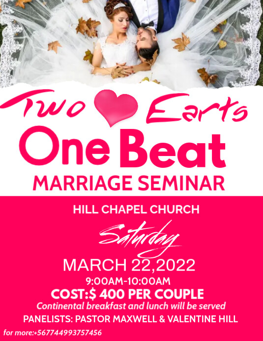 marriage seminar flyer poster Template | PosterMyWall
