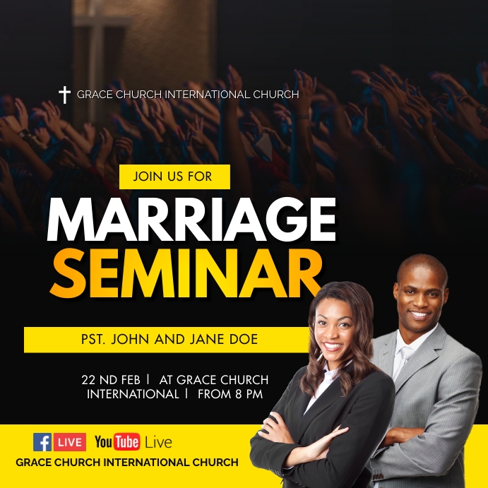 MARRIAGE SEMINAR SERVICE FLYER Template | PosterMyWall
