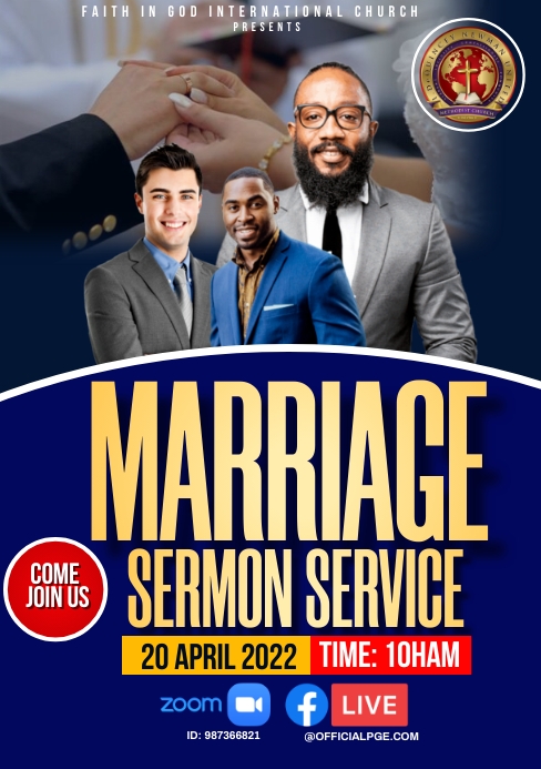 Copy of marriage service | PosterMyWall