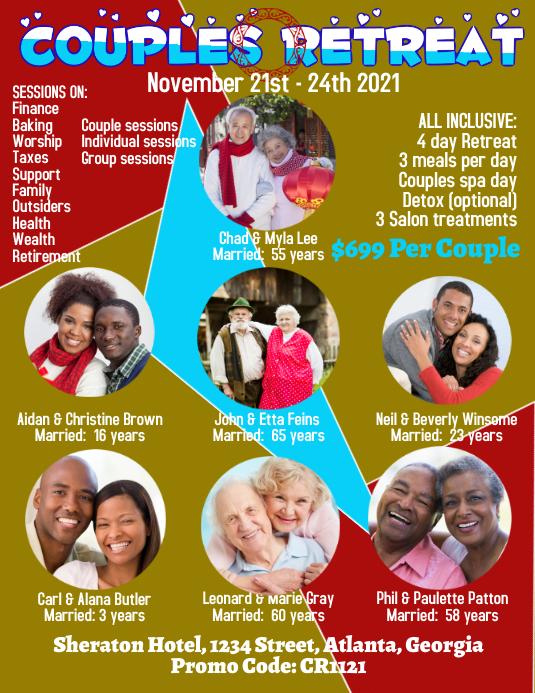 Marriage Weekend Retreat Template | PosterMyWall