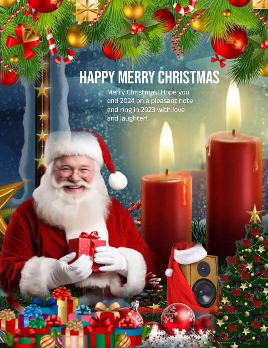 marry Christmas Message 2023 flyers Template | PosterMyWall