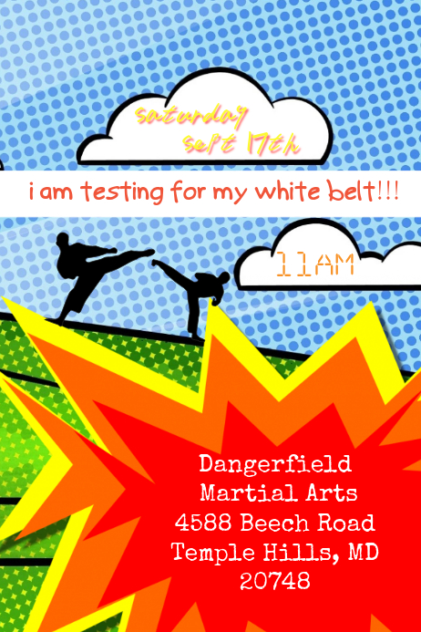 Martial Arts Belt Test | PosterMyWall