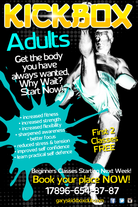 Martial arts school poster Template | PosterMyWall