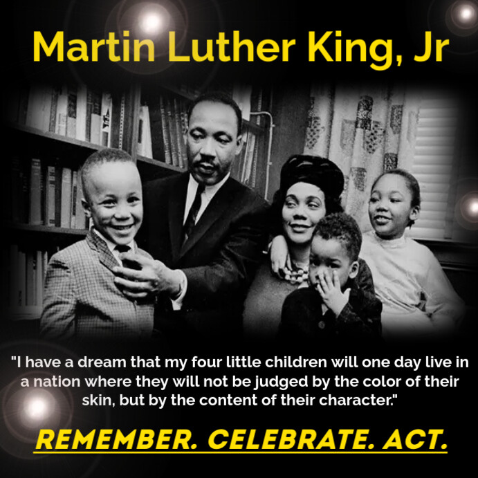 Copy of martin luther, king jr, black history month, | PosterMyWall