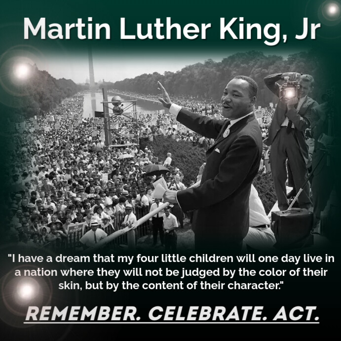 martin luther, king jr, black history month, Template | PosterMyWall
