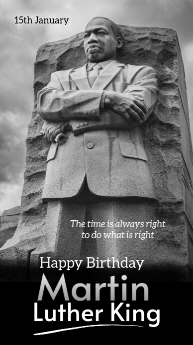 Martin Luther King's Birthday Template | PosterMyWall