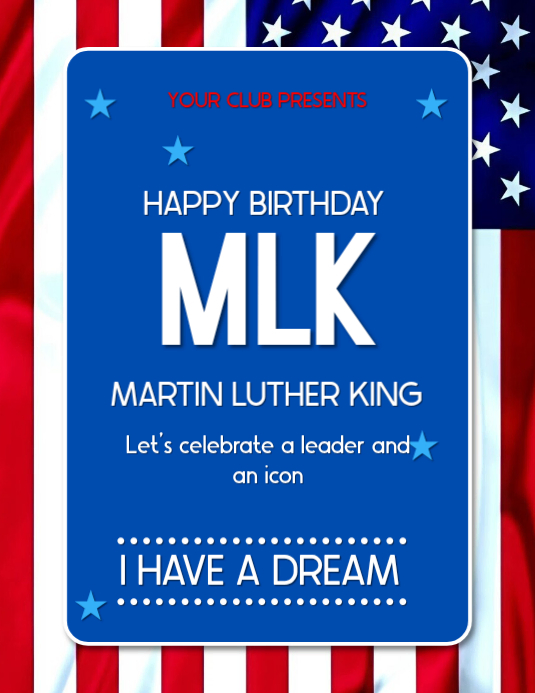 Martin Luther King birthday design Template | PosterMyWall