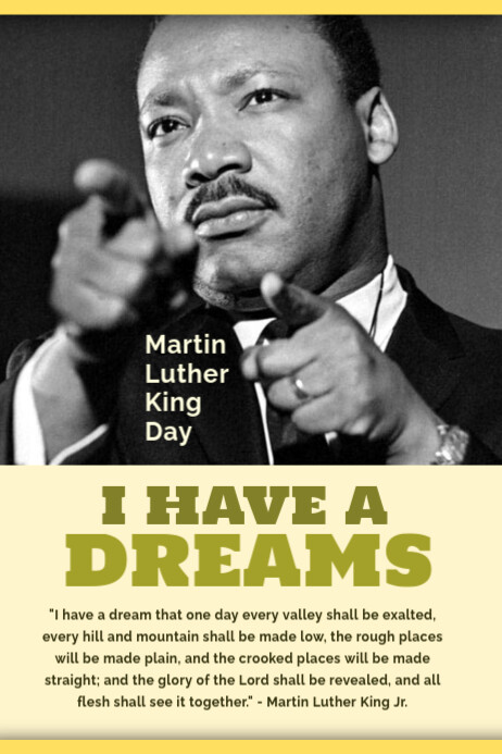 Martin Luther king day Template | PosterMyWall