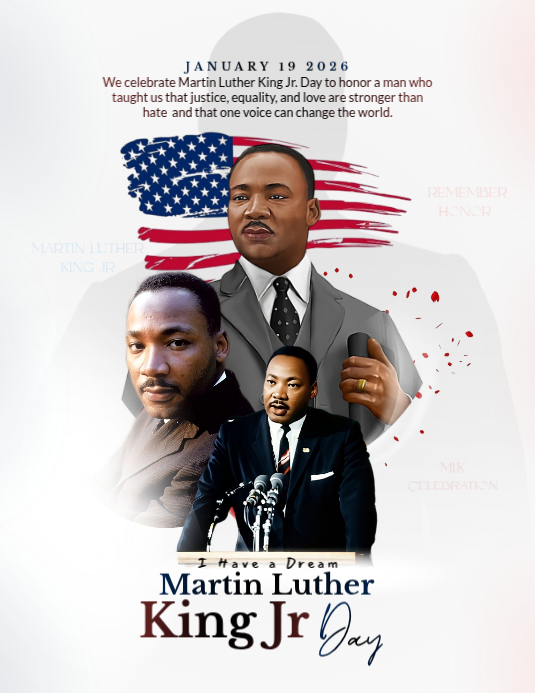 Plantilla de Martin Luther King Day Design Template Flyer (us Letter ...