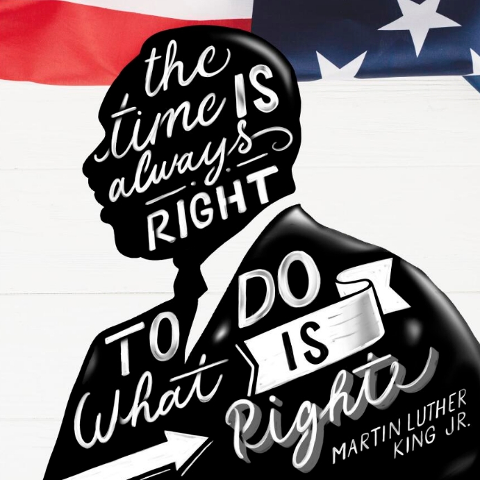 Copy of Martin Luther King day lettering | PosterMyWall