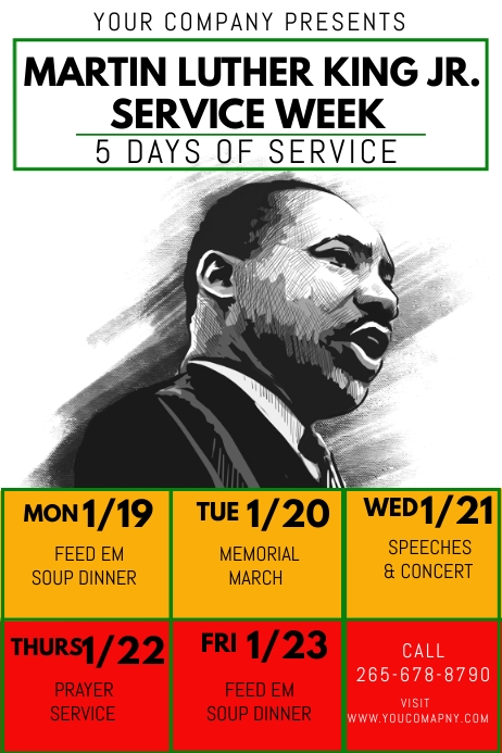 Martin Luther King Jr day event Template | PosterMyWall