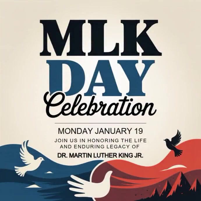 Martin Luther King Jr Day Event Flyer. Mlk Jr Instagram Post Template ...