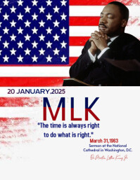 MLK Martin Luther King Jr Day Poster 2025 Template | PosterMyWall