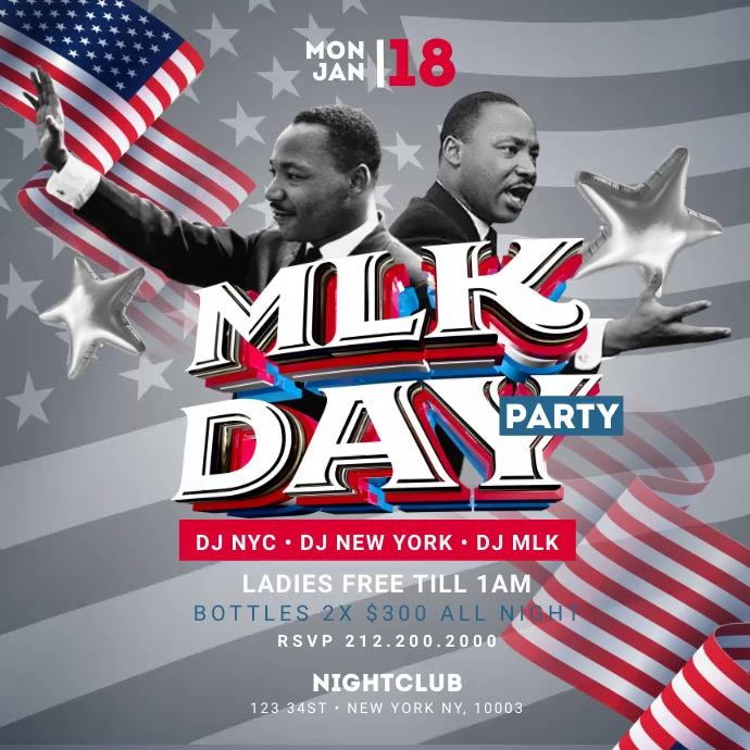 Copy of Martin Luther King Jr Day Flyer Template | PosterMyWall