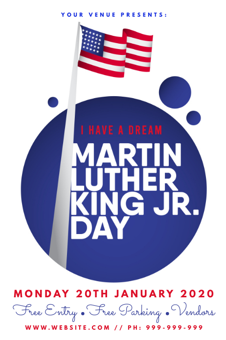 Martin Luther King Jr Day Poster Template | PosterMyWall