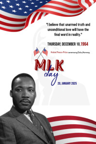 MLK Martin Luther King Jr Day Poster 2025 Template | PosterMyWall