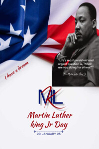 MLK Martin Luther King Jr Day Poster 2025 Template | PosterMyWall