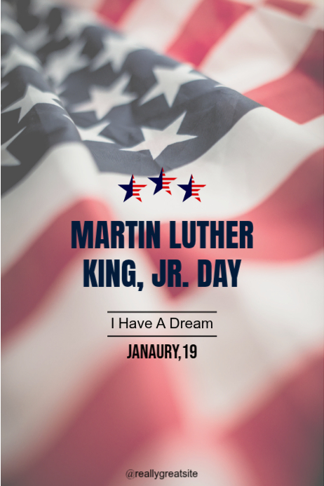 Martin Luther king Jr Day Tribute Poster 2026 Template | PosterMyWall