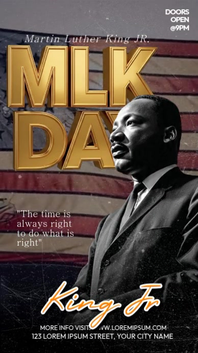 Martin Luther King Jr Poster Template | PosterMyWall