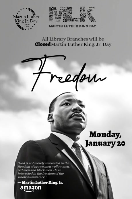 Martin Luther King Jr. Day, MLK Day Celebration Template | PosterMyWall