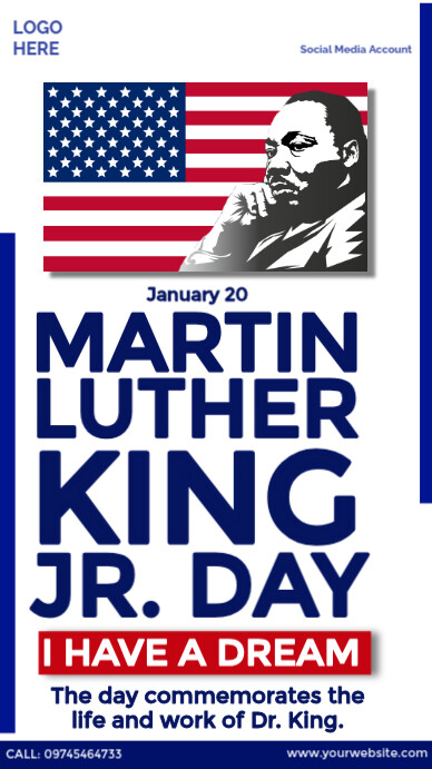 Martin Luther King Jr. Day Celebration Template | PosterMyWall