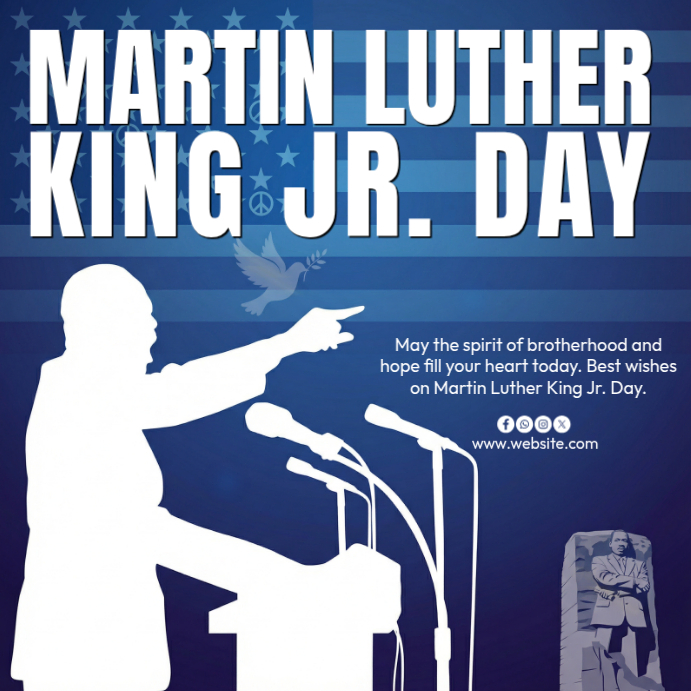Martin Luther King Jr. Day Template | PosterMyWall