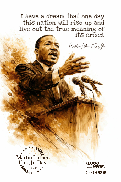 Martin Luther King Jr. Day Template | PosterMyWall