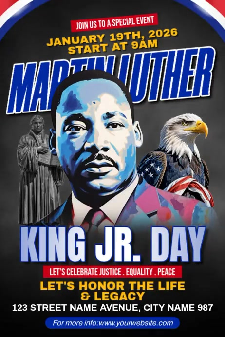 Martin Luther King Jr. Day Template | PosterMyWall